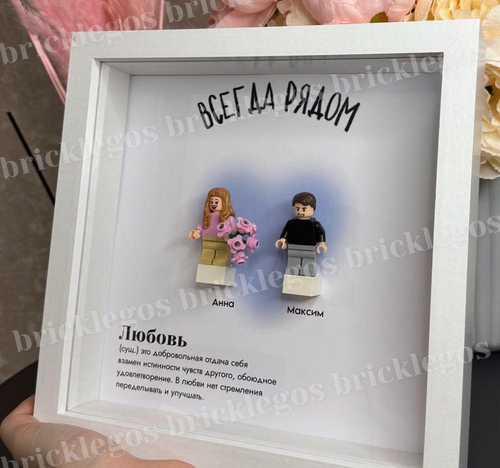 Необычный подарок lego фигурки в рамке