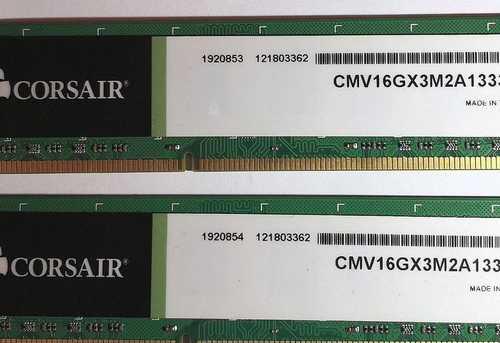 Оперативная память Corsair ddr3 16 gb 1333 kit 2x8