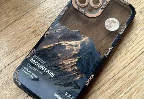 Чехол на iPhone 12 pro max силиконовый с горами