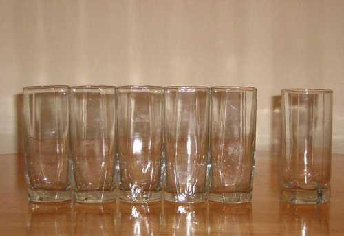 Комплект из шести стеклянных стаканов Pasabahce