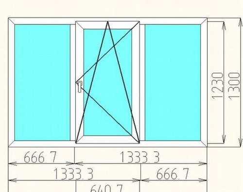 Пластиковые окна 2000х1300