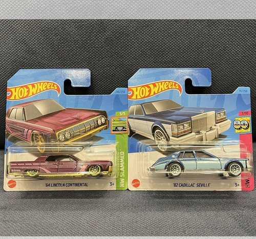 Hot wheels 2 шт. (Lincoln & Cadillac). Хот Вилс