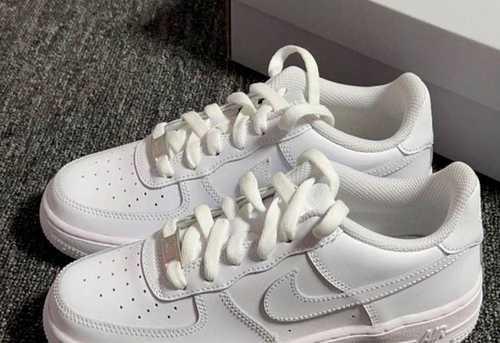 Кроссовки Nike air force кожаные белые