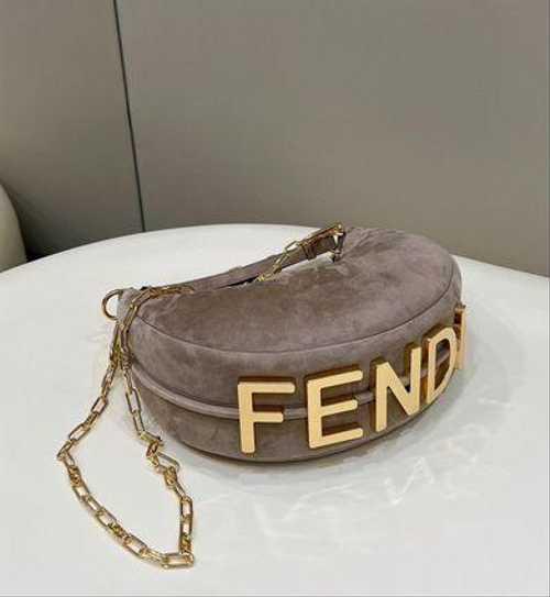 Сумка fendi baguette замшевая