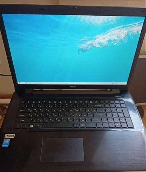 Ноутбук Dexp 17 дюймов n3700/4gb ddr3/intel hd/HDD