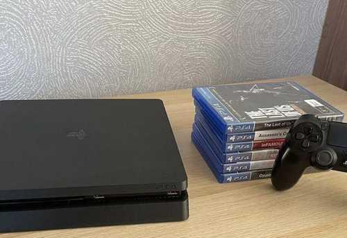 Sony Playstation 4 Slim 500 + игры