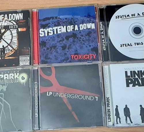 CD диски Linkin park, System of a Down и другие