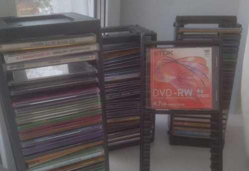 Подставка для CD дисков + набор дисков