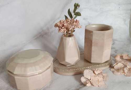 Интерьерный декор:подставка, ваза, шкатулка