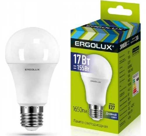 Светодиодная лампа Ergolux LED-A60-17W-E27-6K