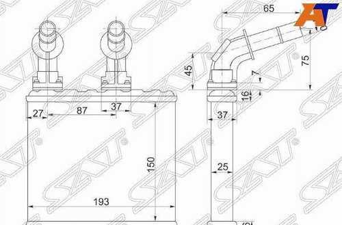 Радиатор отопителя салона ford, mitsubishi, nissan