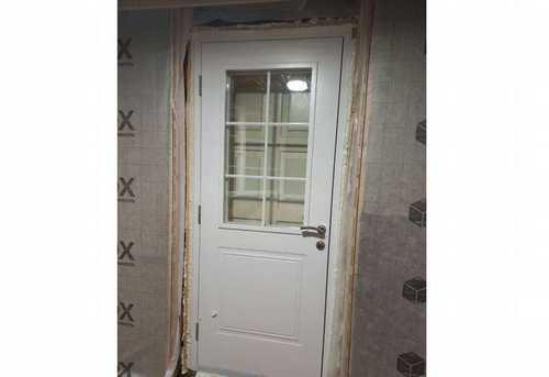 Дверь входная тёплая деревянная с коробкой. дс-М12