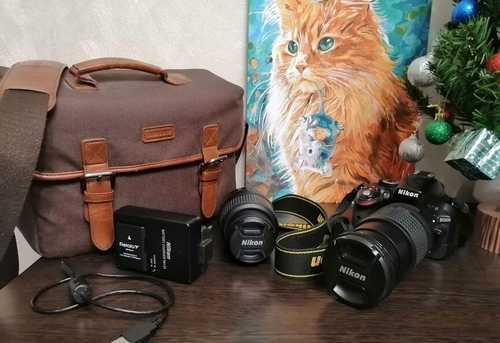 Фотоаппарат Nikon d5200 + 2 объектива и сумка