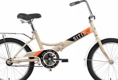 Велосипед sitis point 20" (2023) Beige-Orange Vor3
