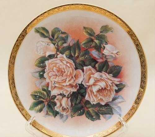 Коллекционная Тарелка Розы Фарфор Furstenbe 1994г