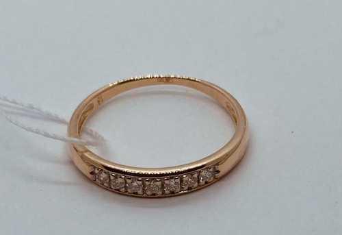 Золотое кольцо с бриллиантами 585 размер 18