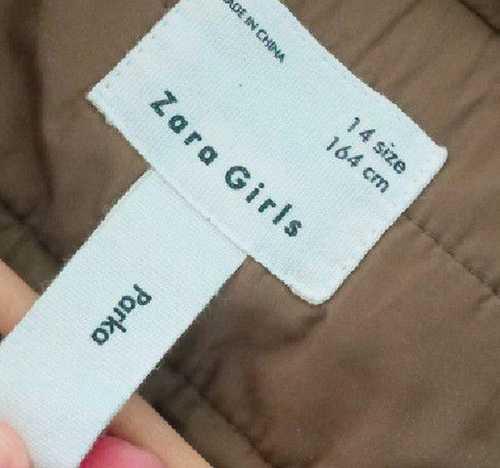 Парка Zara зимняя для девочки 152-158-164