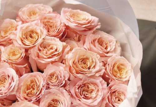 Пионовидные розы, букет роз, доставка цветов
