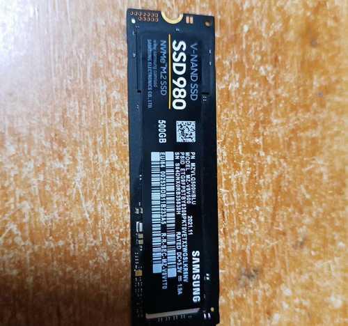 Ssd samsung 980 nvme m.2 500 гб