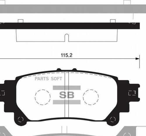 Sangsin brake SP1458 Колодки торм.зад