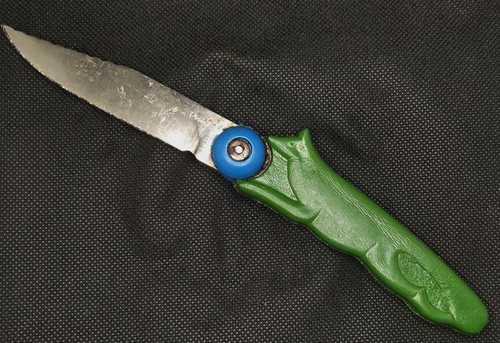 Нож СССР, складной шарнирный Лиса зеленый