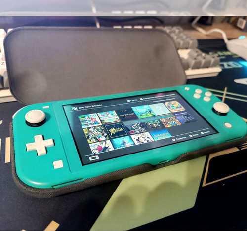 Nintendo switch lite прошитая + 128 гб