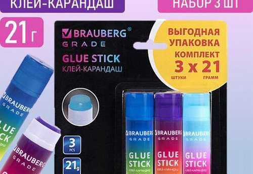 Клей-карандаш 21 г выгодная упаковка brauberg GRA