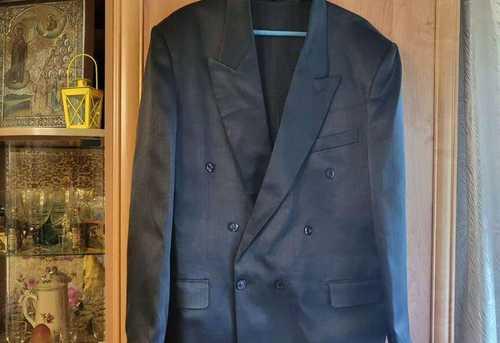 Мужской черный пиджак 54 размер
