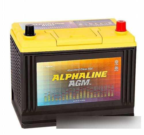 Аккумулятор автомобильный Alphaline AGM AX D26L 75Ah 720A о.п. (260x172x220) Start-Stop