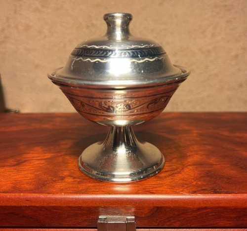 Кубачинское серебро вазочка для варенья