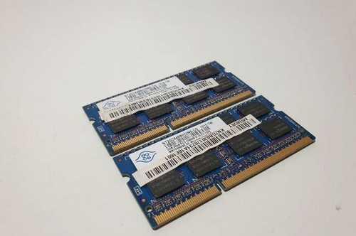DDR3 2Gb х 2 модуля So-Dimm Nanya 10600S