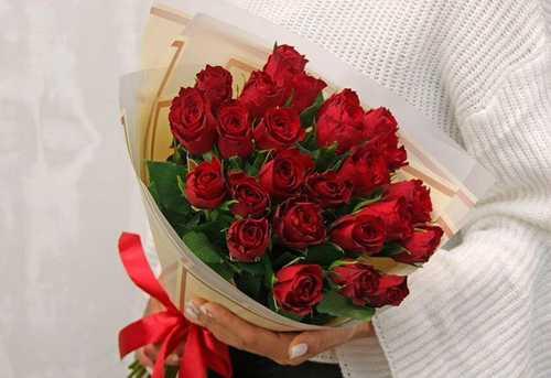 Букет из 25 красных роз (Кения)