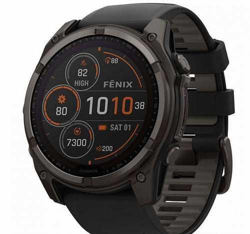 Garmin fenix 8 51 мм Solar Sapphire Серый