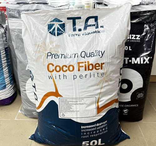 Кокосовый субстрат T.A. Coco Fiber with Perlite 50л