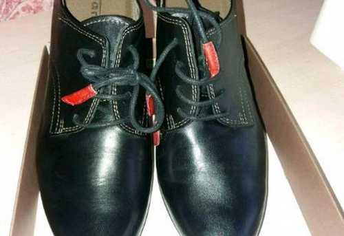 Туфли- ботильоны кожаные