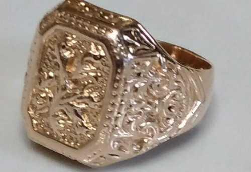 Золотое кольцо,перстень, печатка мужское 13,05гр