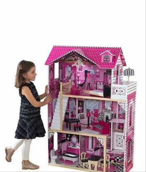 Кукольный домик для барби kidkraft с мебелью