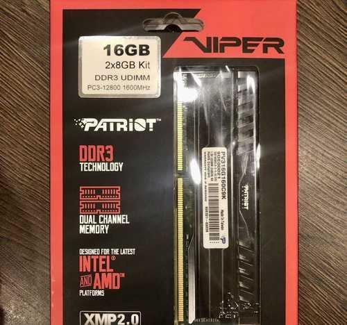 DDR3 16GB 1600MHz Viper Patriot