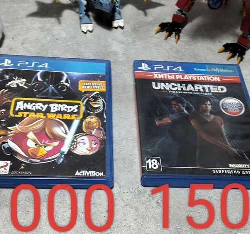 Диски на ps4 uncharted, angry birds