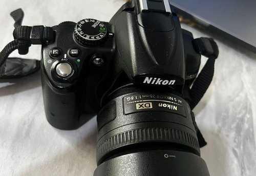 Фотоаппарат Nikon D5100 + Объектив 35mm f/1.8G