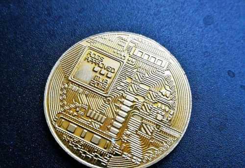 Сувенирная монета Золотой Биткоин