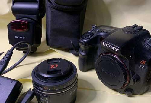 Sony A77 V + Sony 50mm + Вспышка HVL-F43AM