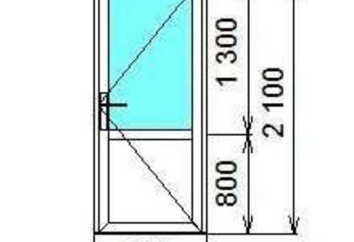 Дверь пластиковая пвх 90*210 новая