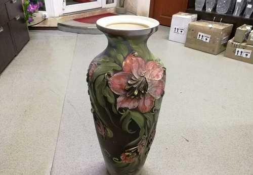 Большая ваза напольная 68*20 см Цветы керамика