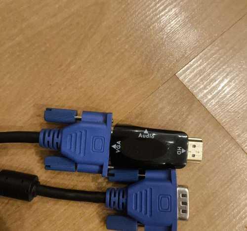 Кабель VGA с переходником hdmi