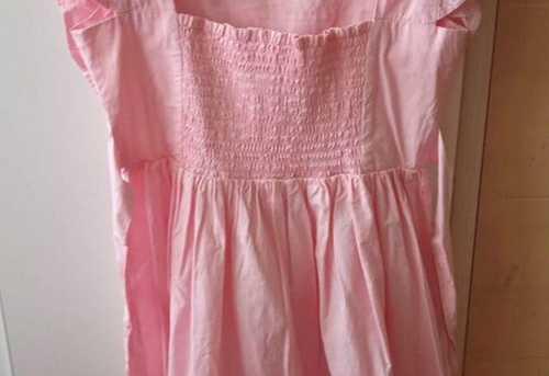 Продаётся хлопковое летнее платье розовое р. 140