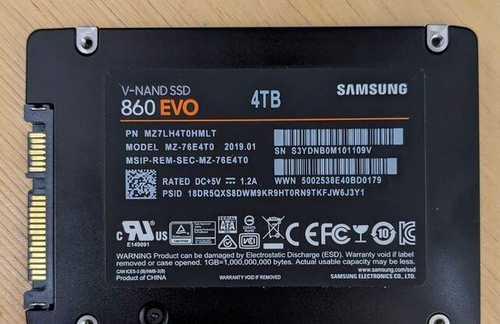 Samsung 860 EVO 4Tb - SATA 2.5"