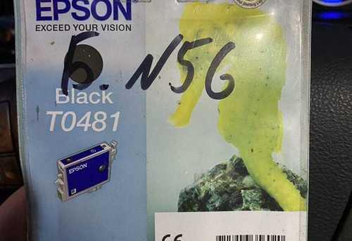 Картридж Epson TO481 черный