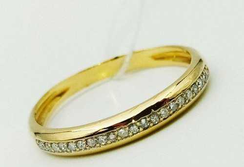 Золотое кольцо с бриллиантами 16.5 размер