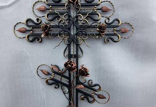 Железный крест на могилу, кованый